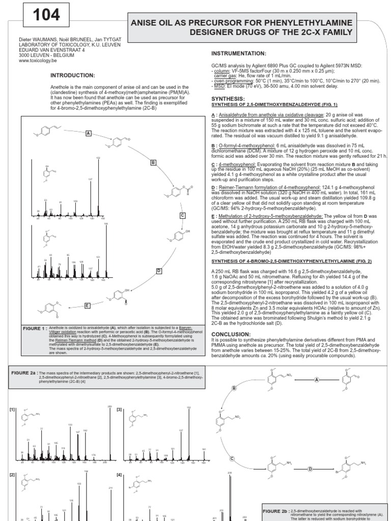Synthesis of 2C-B From Anise Oil | PDF | Solvent | Sodium Hydroxide