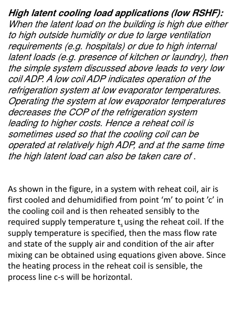 High latent cooling load applications: Estimating required cooling and ...