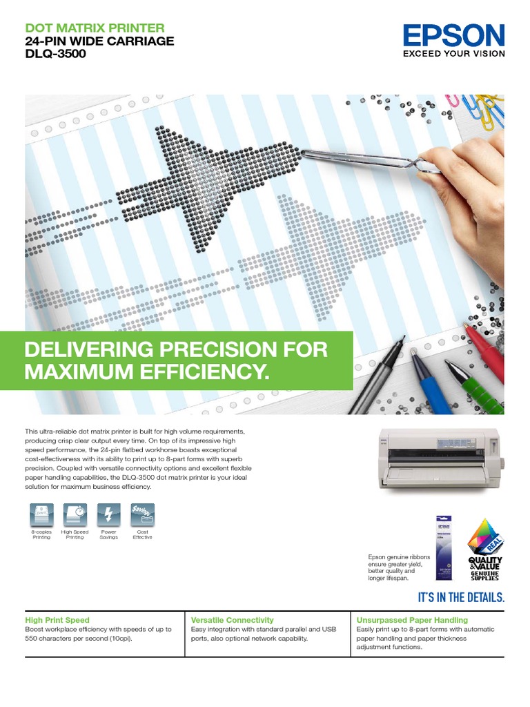 Delivering Precision For Maximum Efficiency.: 24-Pin Wide Carriage DLQ-3500 | PDF | Printer ...