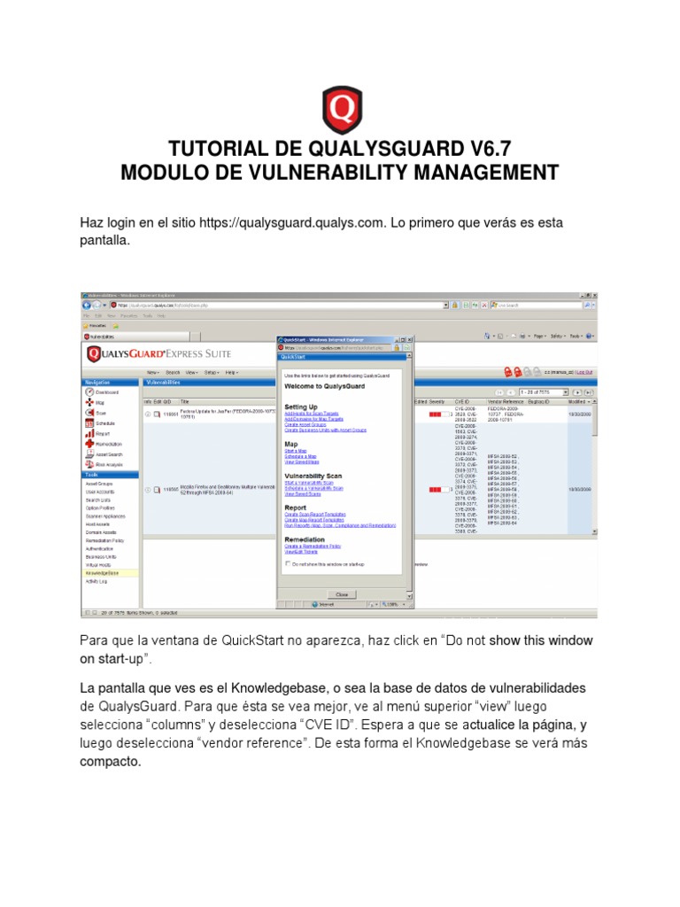 QualysGuard VM 6.7 | PDF | Autenticación | Dirección IP