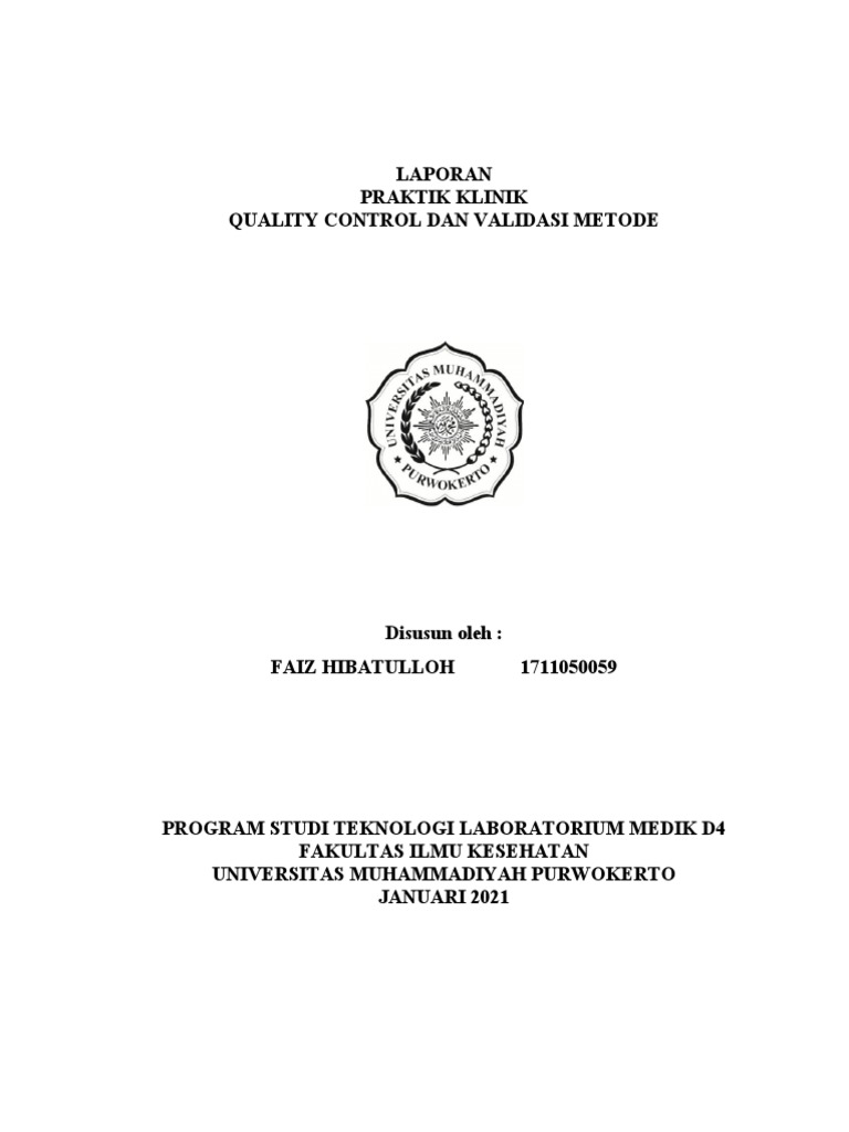 Laporan QC & Validasi Metode | PDF