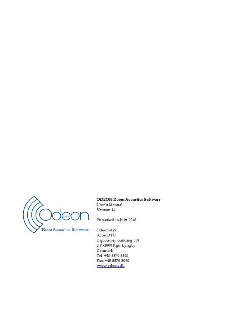 ODEON Manual PDF | PDF