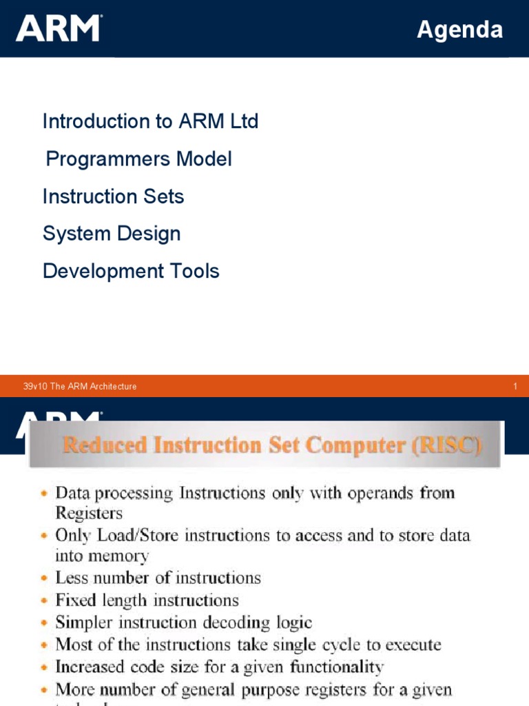 Lecture1 ARM | PDF | Arm Architecture | Computer Engineering