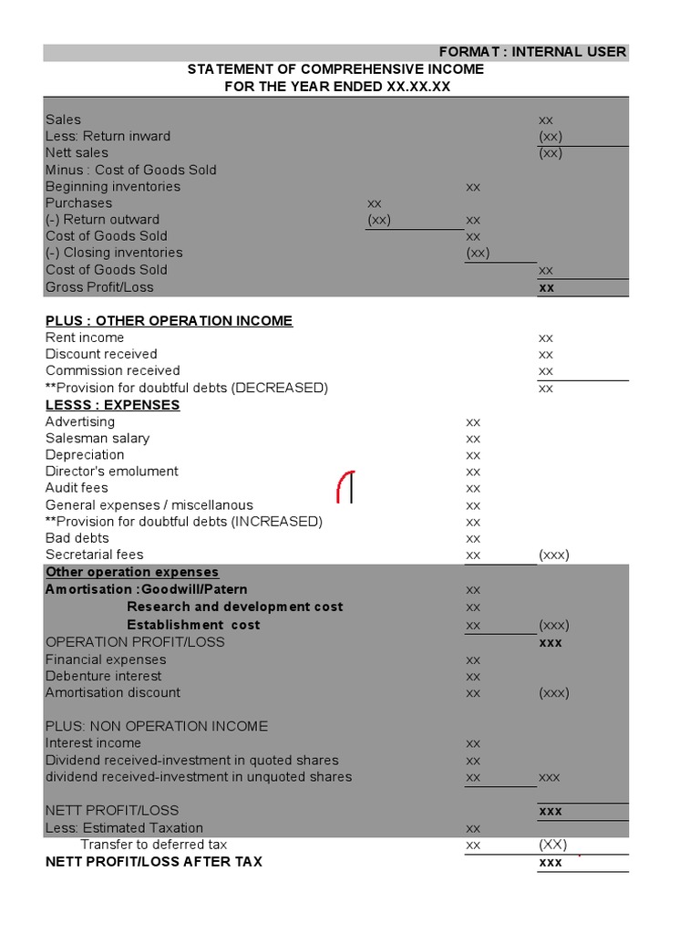 Financial Statement Format June 2020 | PDF | Dividend | Net Income
