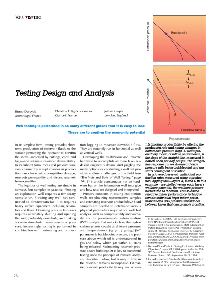 Testing Design and Analysis: Well Sting | PDF | Petroleum Reservoir ...