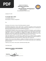 Letter of Request For Fogging and Misting | PDF | Health Sciences ...