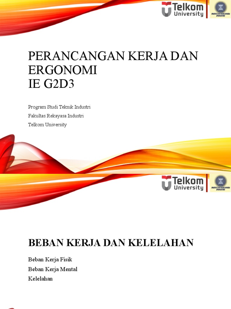 Ergonomi - Beban Kerja Dan Kelelahan | PDF