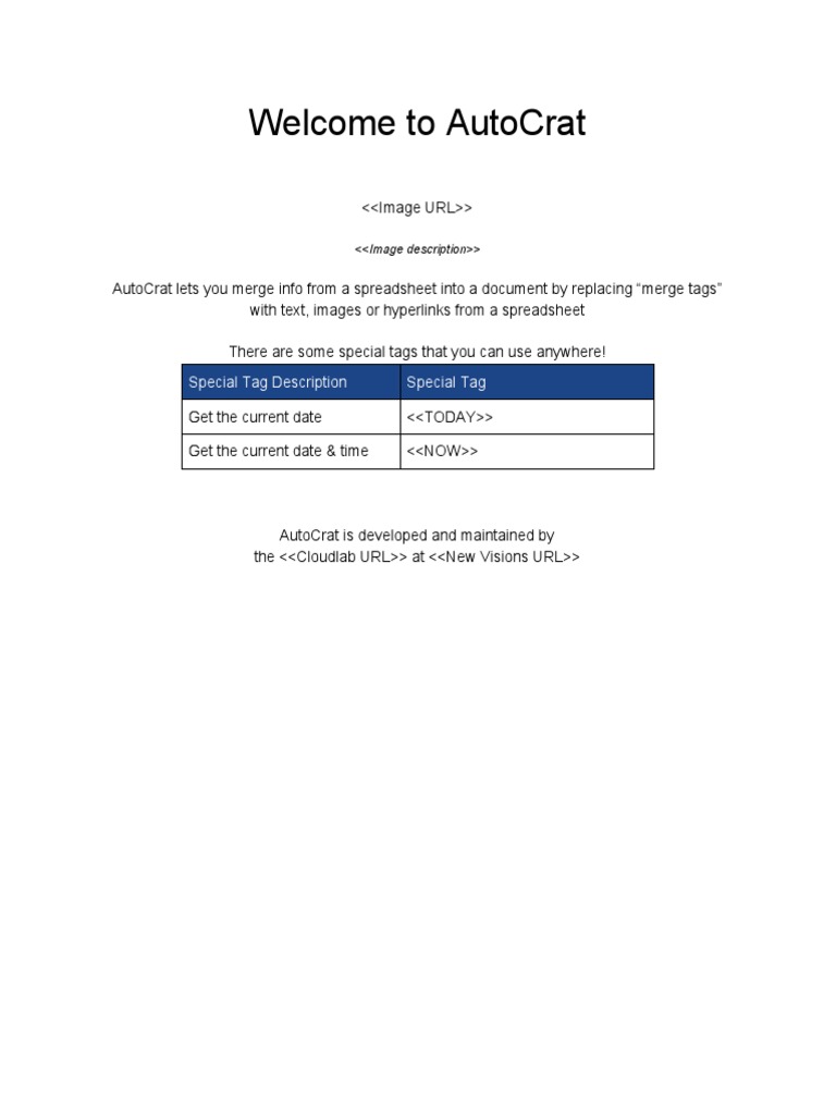 AutoCrat: Excel Document Merging Tool | PDF