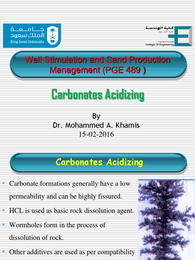 Carbonates Acidizing PPT | PDF | Chelation | Ethylenediaminetetraacetic ...