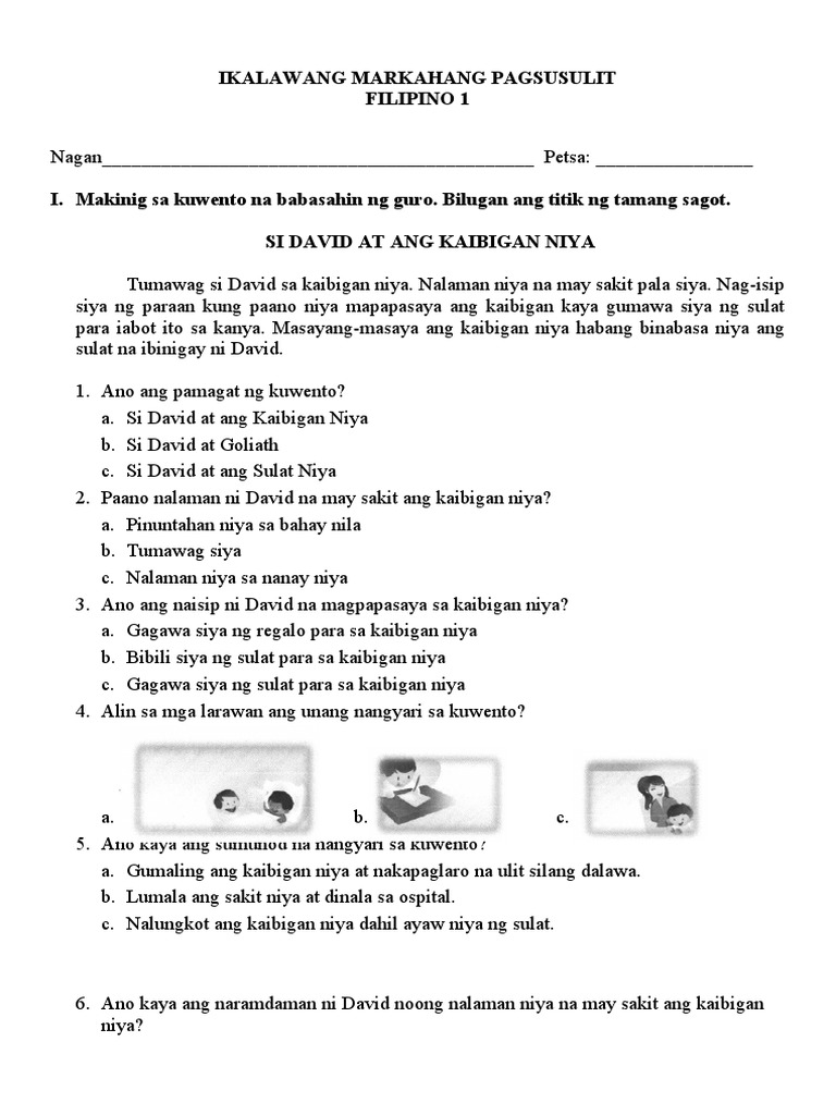 IKALAWANG MARKAHANG PAGSUSULIT Fil 1 | PDF