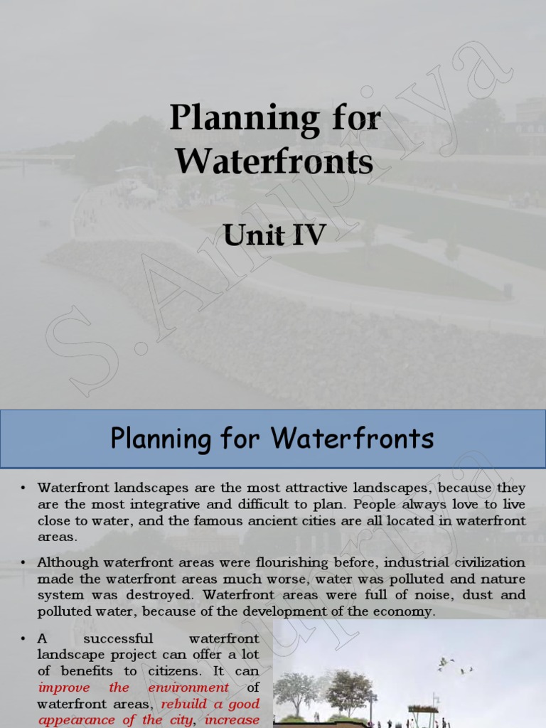 Waterfront Planning | PDF | Sustainability | Sustainable Development