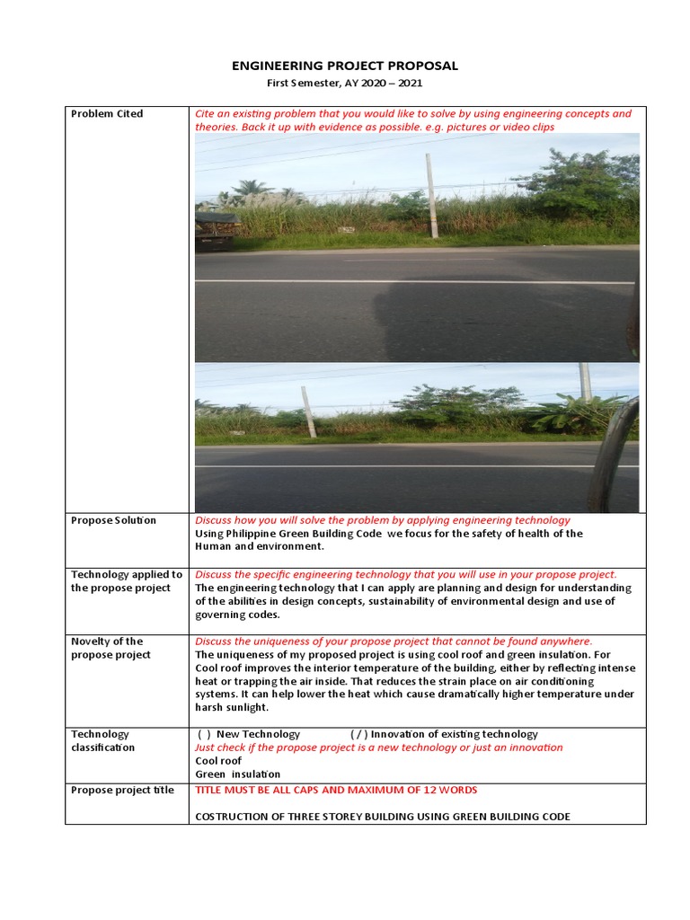 Engineering Project Proposal: Title Must Be All Caps and Maximum of 12 ...