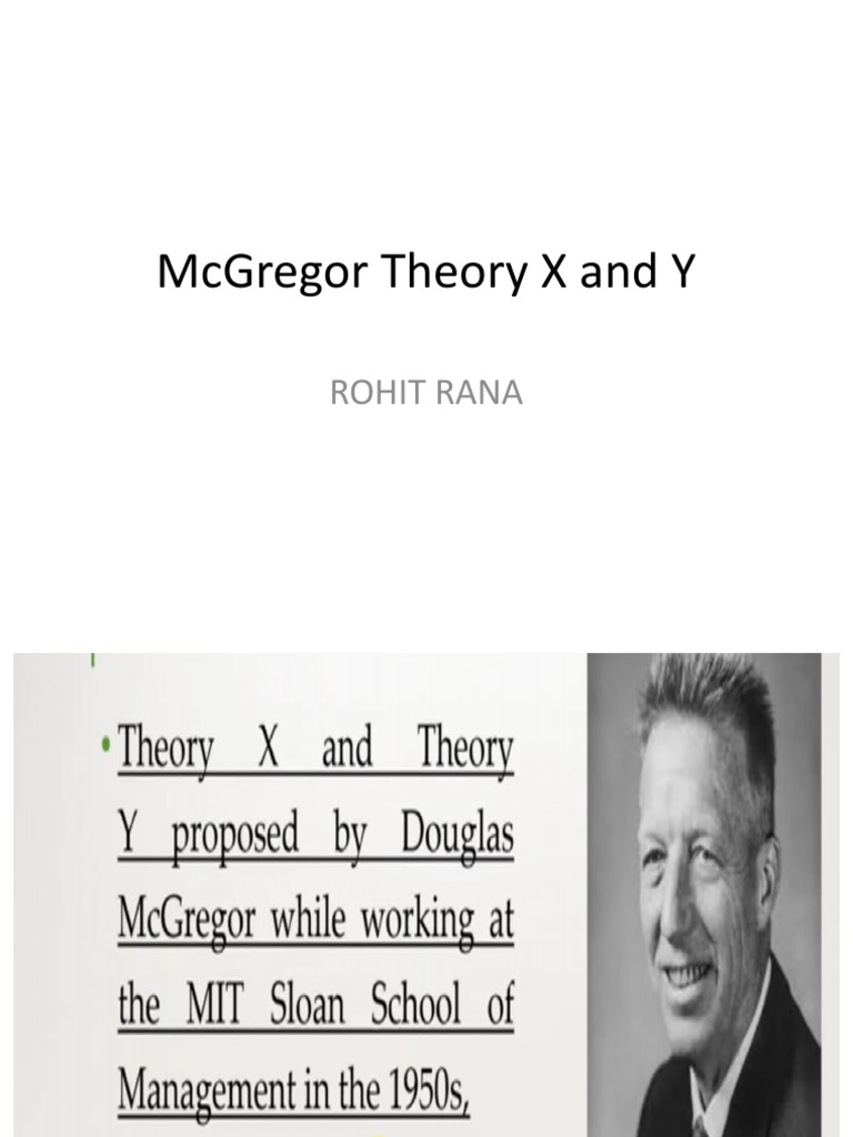 McGregor Theory X and Y | PDF