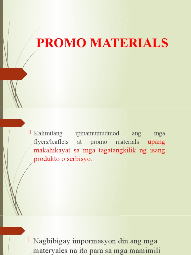 Promo Materials | PDF