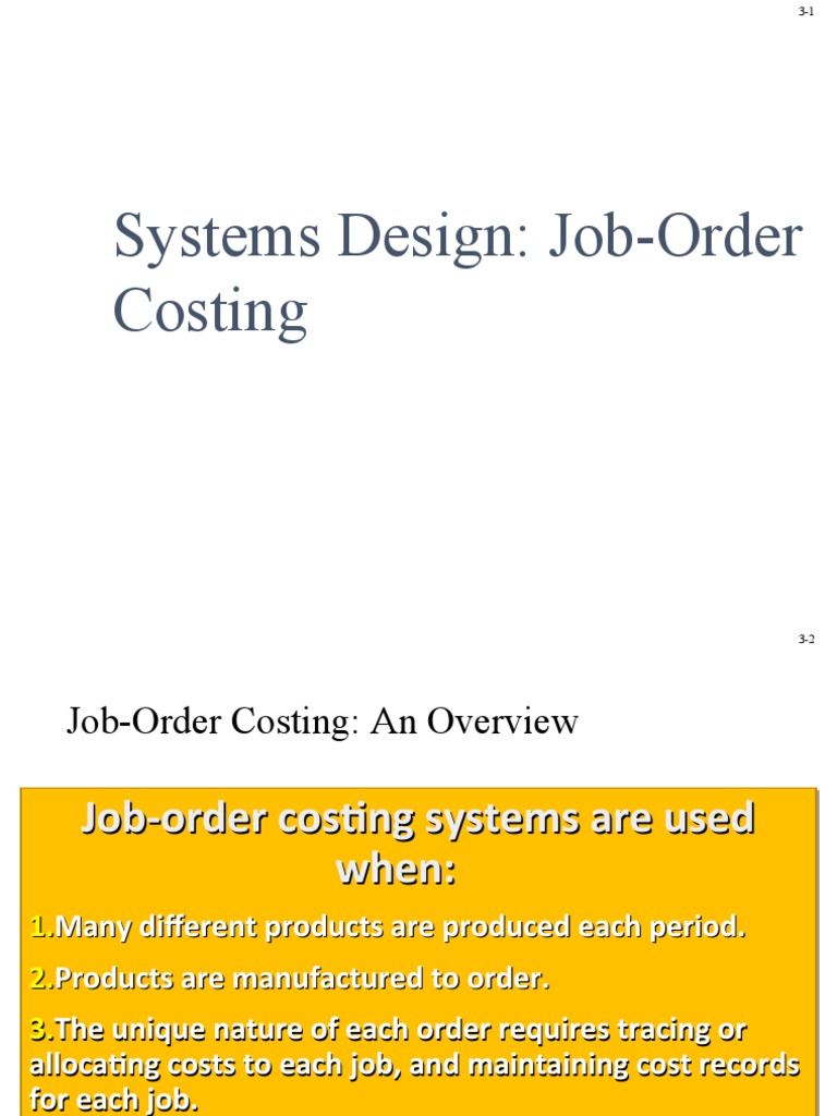 Job-Order Costing Overview and Examples | PDF | Cost Of Goods Sold ...