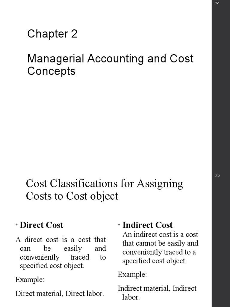 Chapter 2 Managerial Accounting and Cost Concepts | PDF | Cost | Financial Accounting