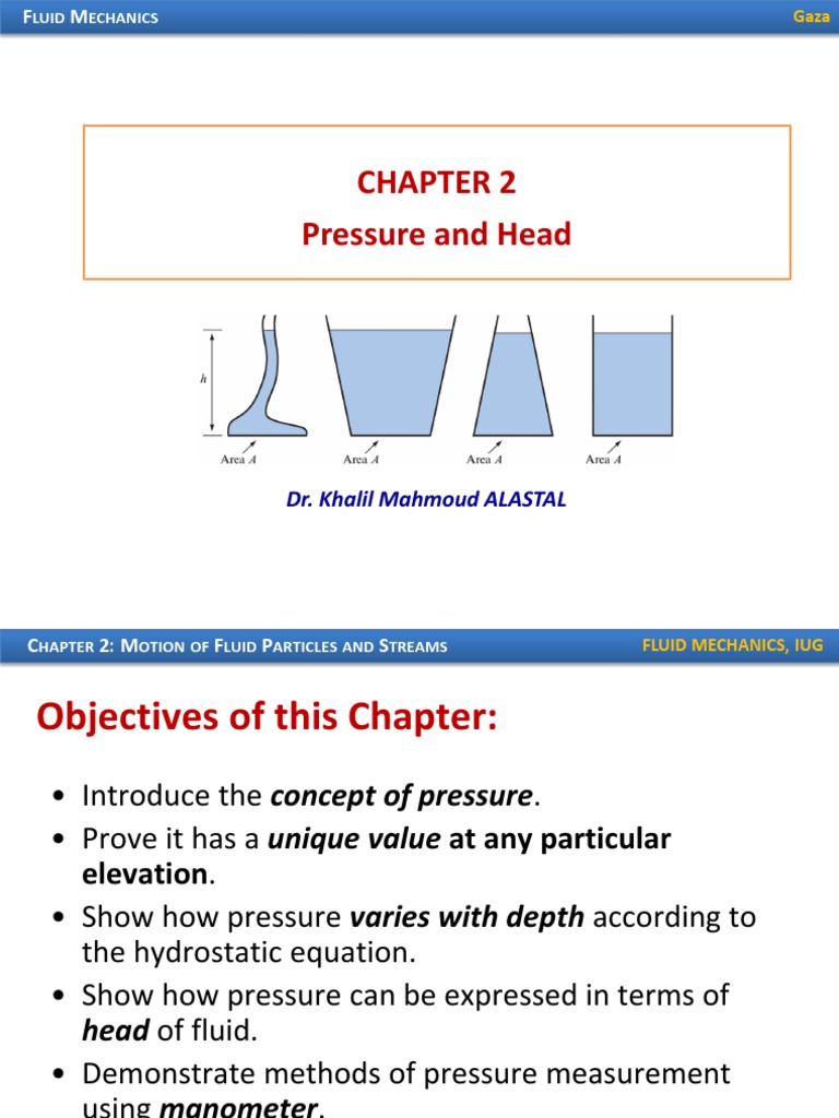Pressure and Head in Fluid Mechanics | PDF | Pressure Measurement ...