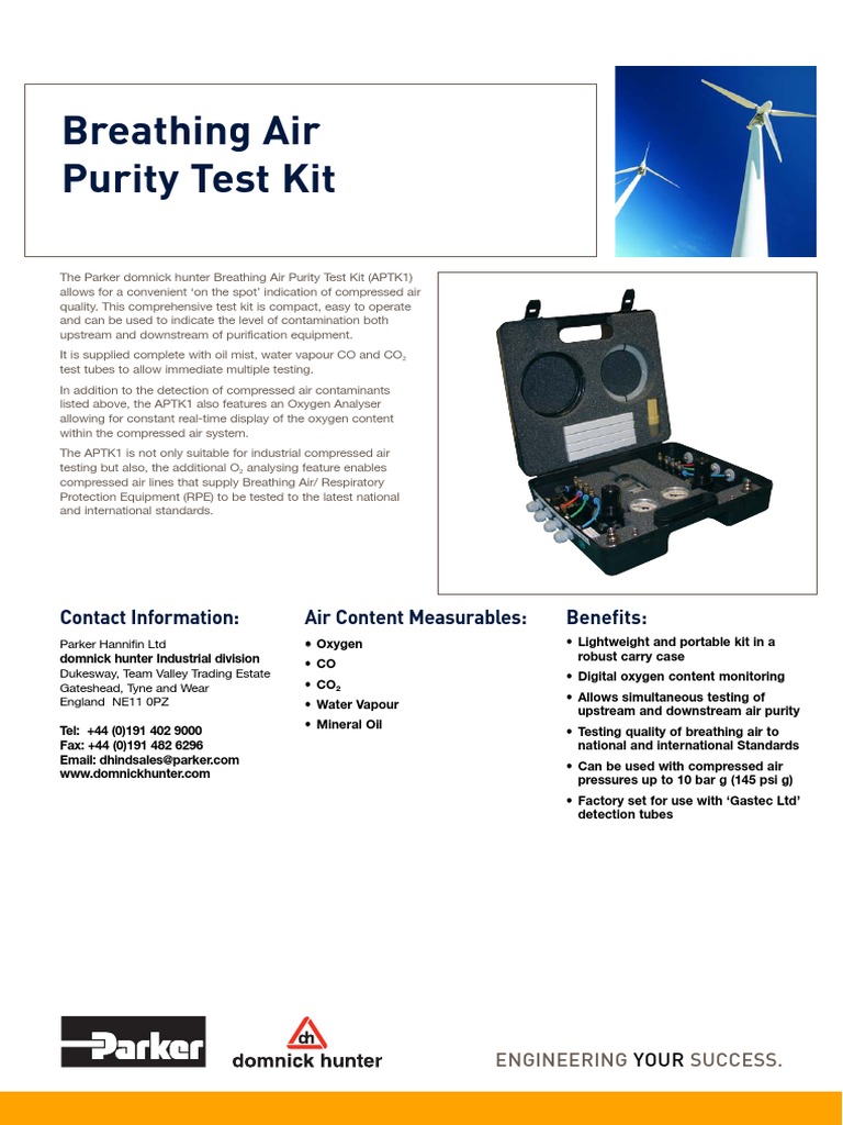 PARKER Air Purity Test Kit | PDF | Carbon Dioxide | Atmosphere Of Earth