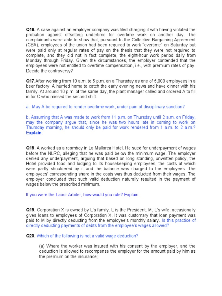 If You Were The Labor Arbiter, How Would You Rule? Explain | Download ...