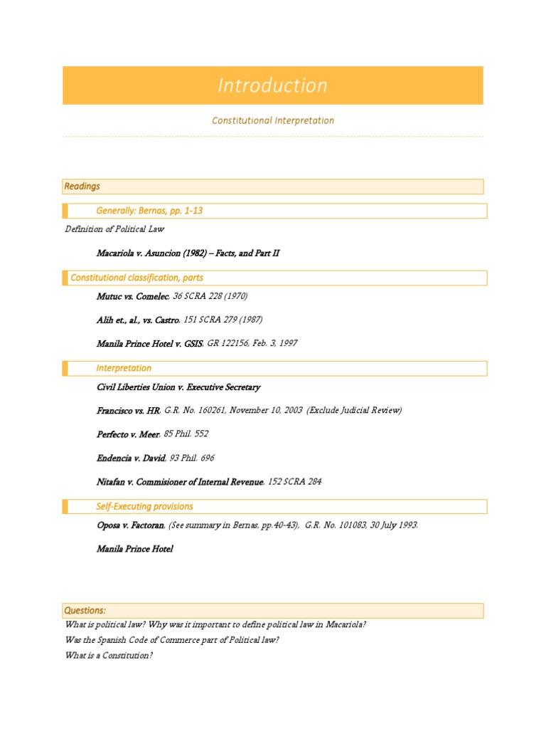 01 Introduction History Preamble | PDF | Constitution | Legal Documents