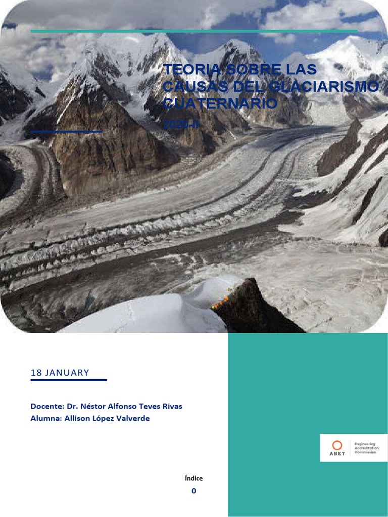 Teorías sobre las causas del glaciarismo cuaternario_Allison López ...