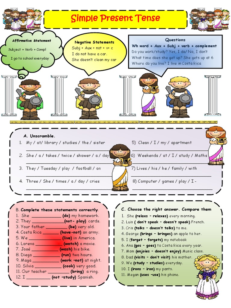 Present Simple 2 PDF | PDF | Languages | Language Arts & Discipline