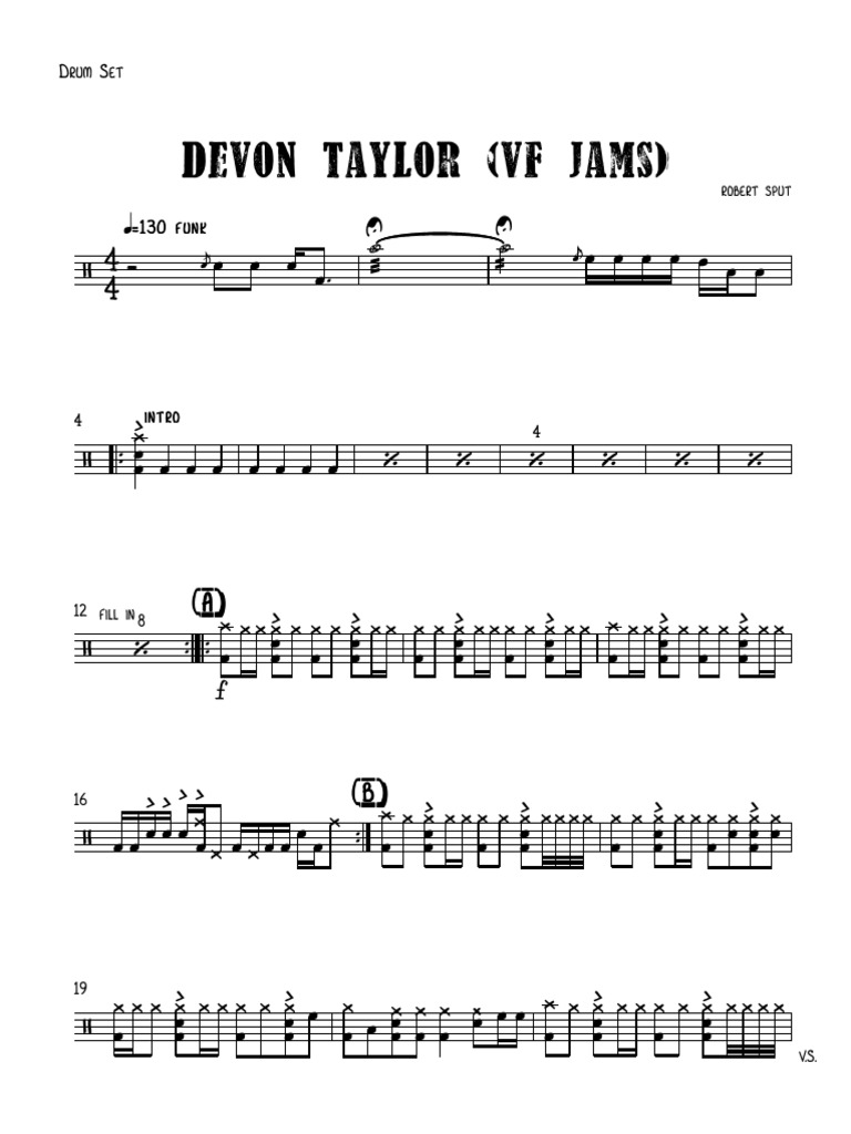 Devon Taylor - Drum Set | PDF