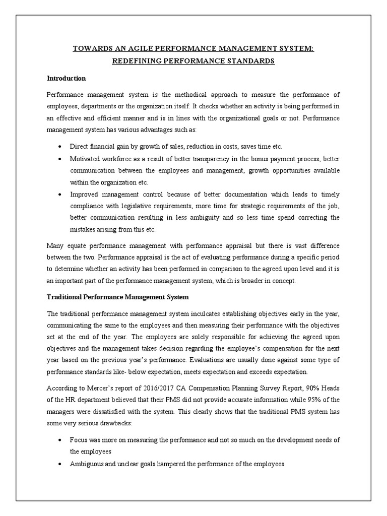 Agile Performance Management Redefined | PDF | Performance Appraisal | Goal