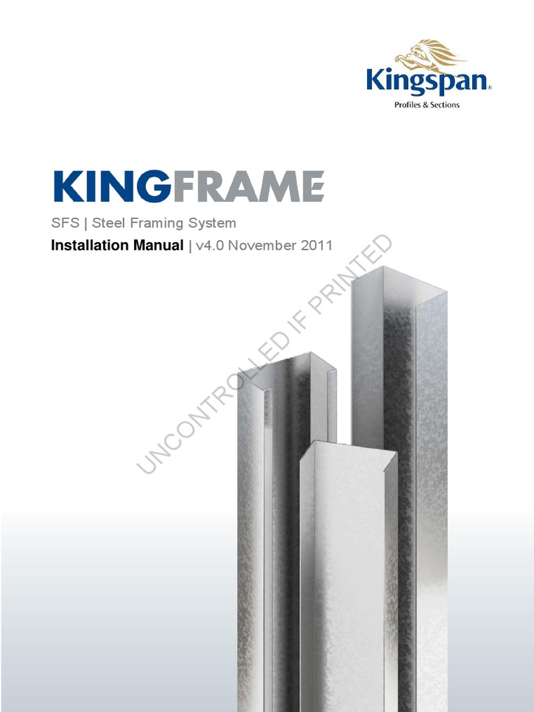 Kingframe SFS Installation Manual v4 0 PDF | PDF | Risk | Specification ...
