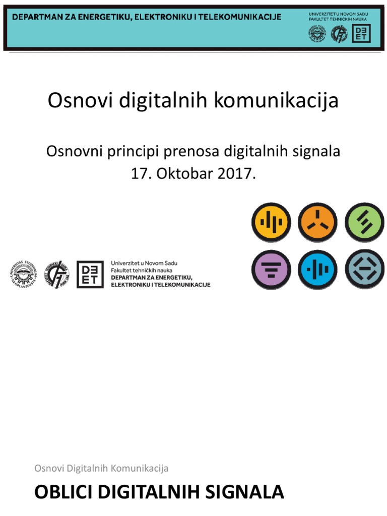 01osnovni Principi Prenosa Digitalnih Signala PDF | PDF