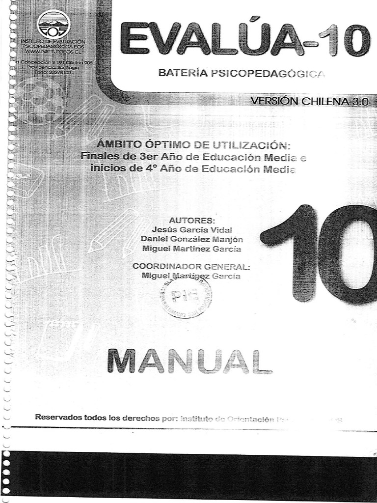 Manual Evalúa 10. 3.0 | PDF