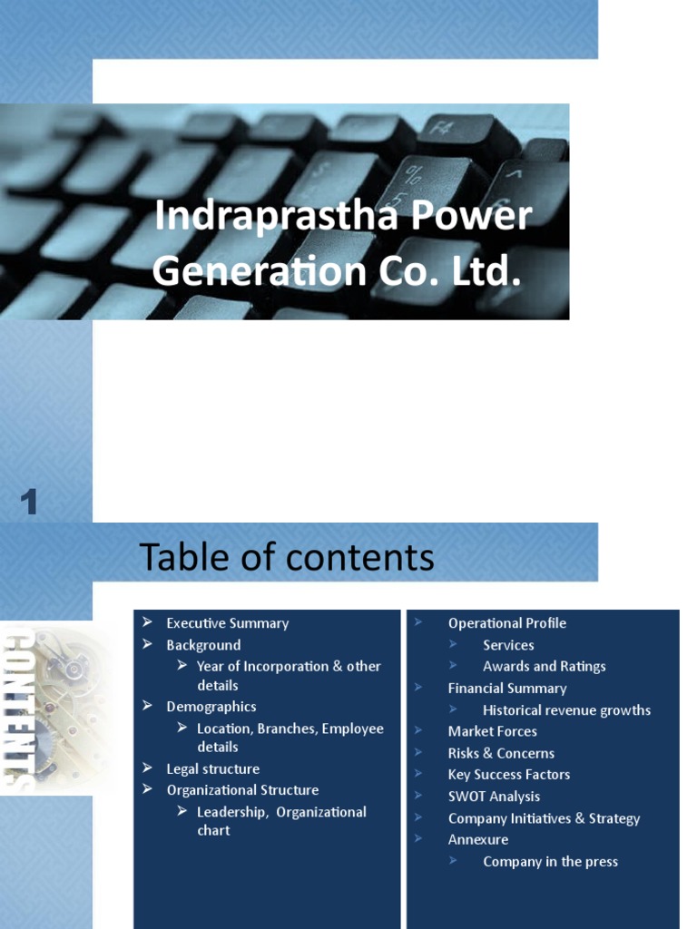 Indraprastha Power Generation Co. LTD.: Company Name | PDF | Swot ...