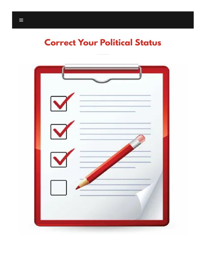 Correct Your Political Status | PDF | Notary Public | Internal Revenue ...