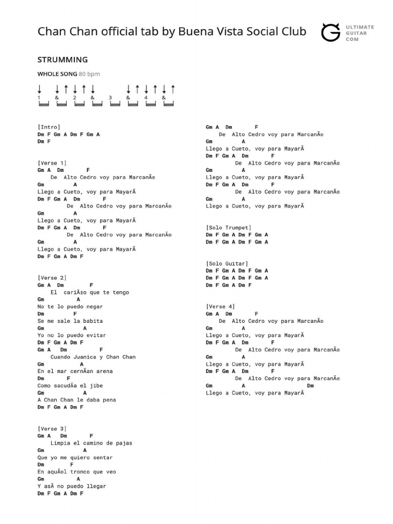 Chan Chan Official Tab | PDF