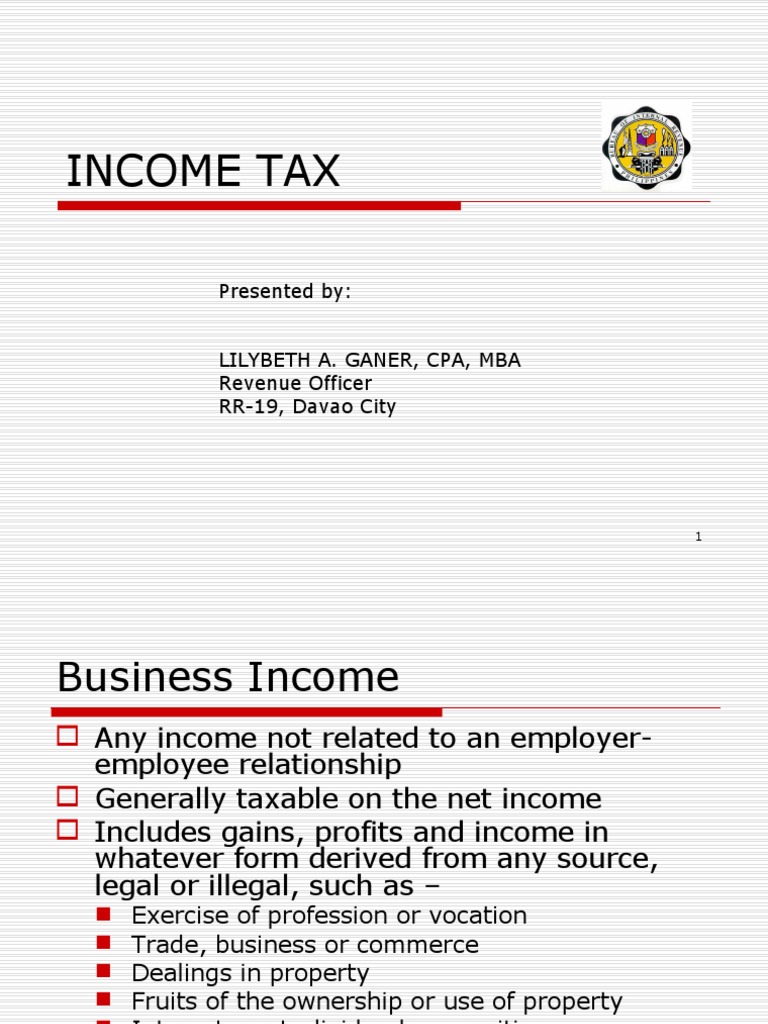 A Comprehensive Overview of Income Tax Principles for Business Income ...
