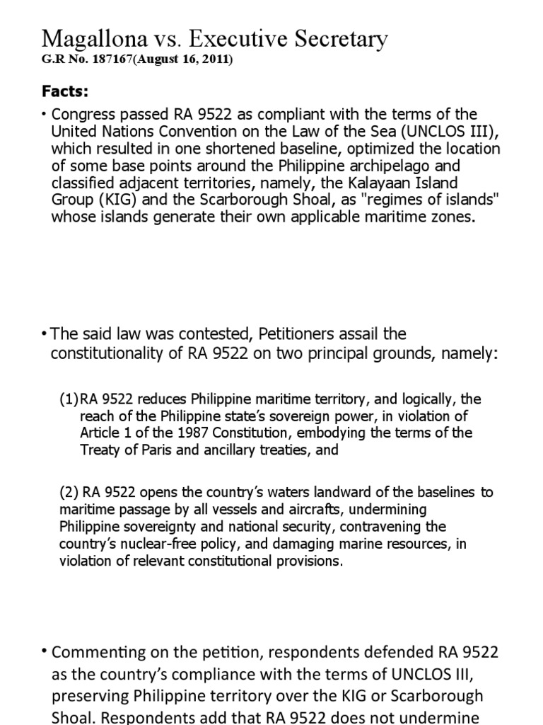 Magallona Vs Ermita | PDF | Territorial Waters | United Nations ...