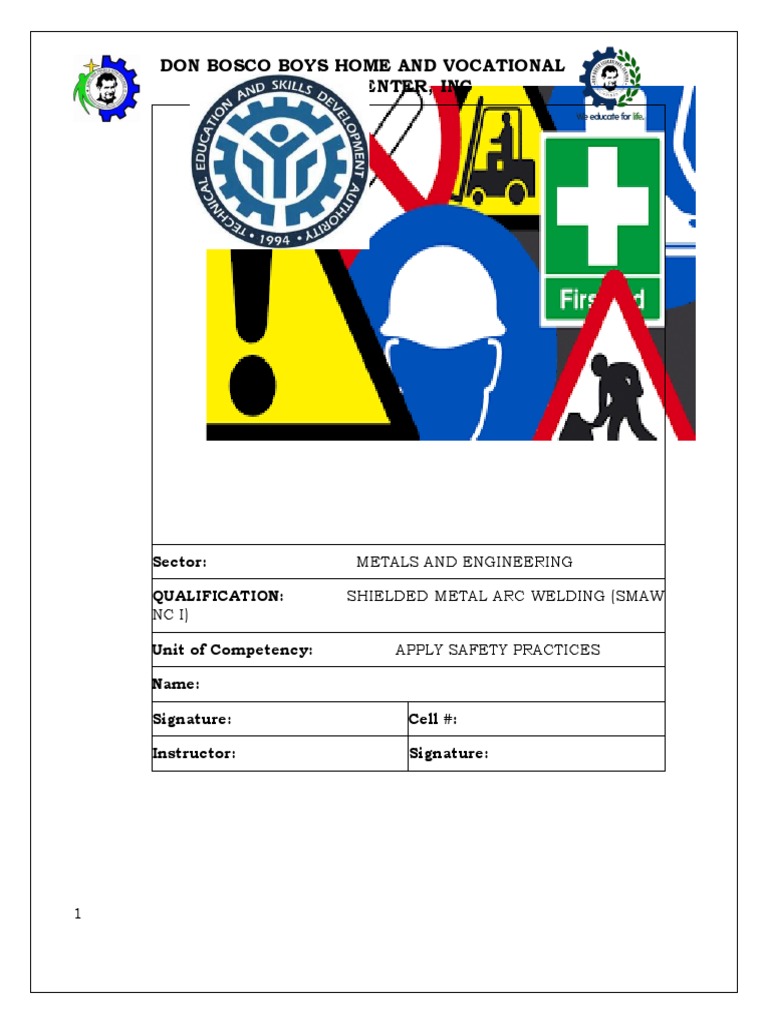 SMAW NC I (Module 1 Common) Apply Safety Practices | PDF | Risk ...