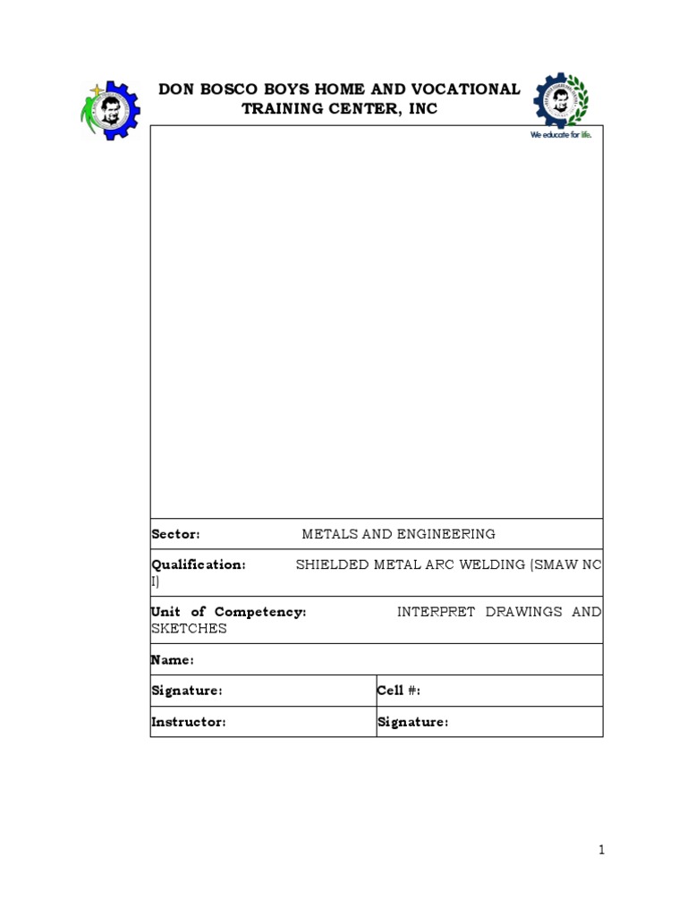 SMAW NC I (Module 2 Common) Interpret Drawing and Sketches | PDF ...