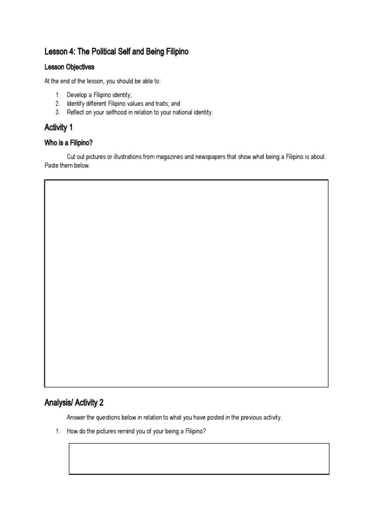 Lesson 4 Understanding The Self | PDF | Philippines | Self