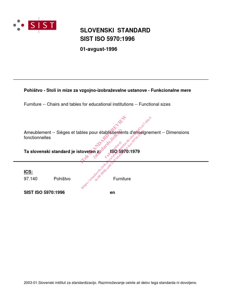 Sist Iso 5970 1996 | PDF | Teaching Mathematics