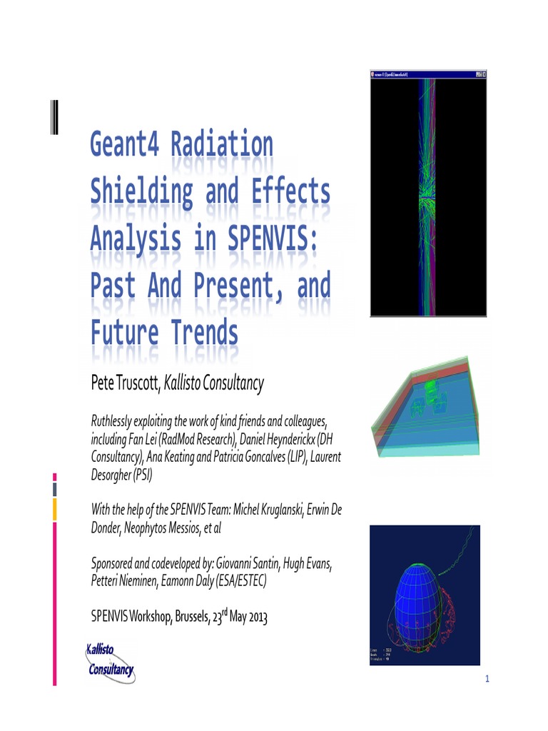 Geant4 Radiation Shielding and Effects Analysis in SPENVIS: Past and ...