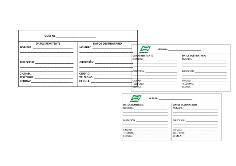 Servientrega Formato de Guia de Envio | PDF