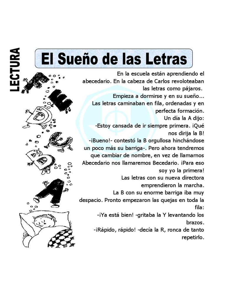 Ficha de El Sueño de Las Letras para Primaria | PDF