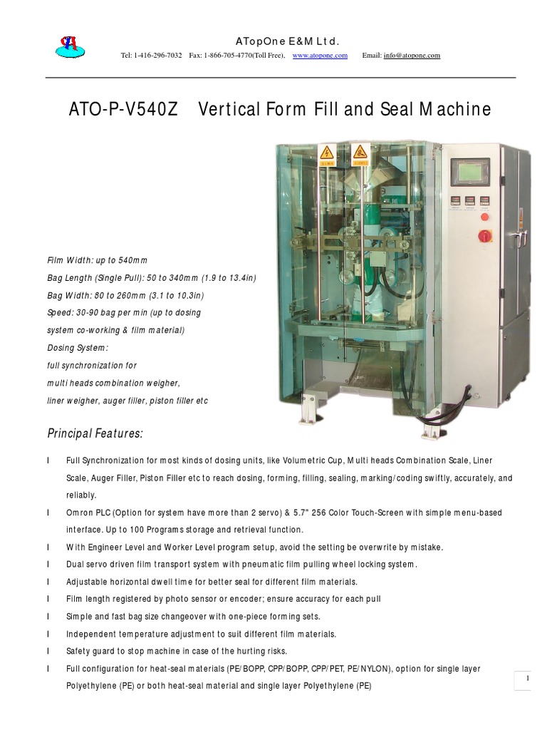 Vffs Machine PDF | PDF