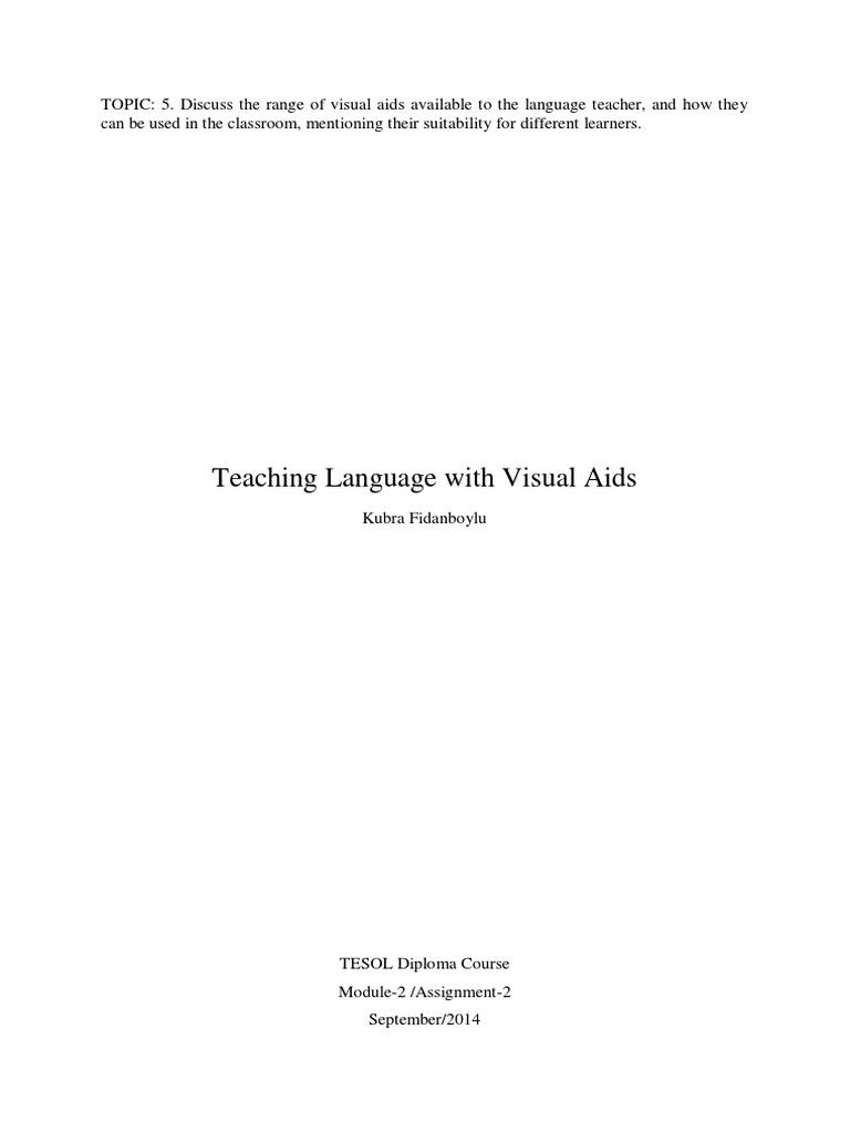 Visual Aids for Effective Language Teaching | PDF | Teachers | English ...