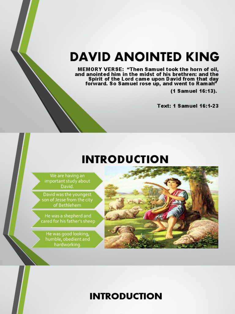 David's Anointing as King | PDF | David | Samuel