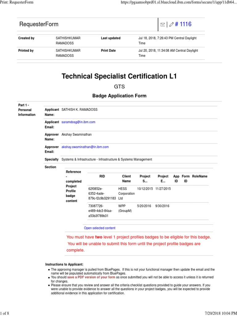 IT Specialist Form | PDF | Automation | Backup