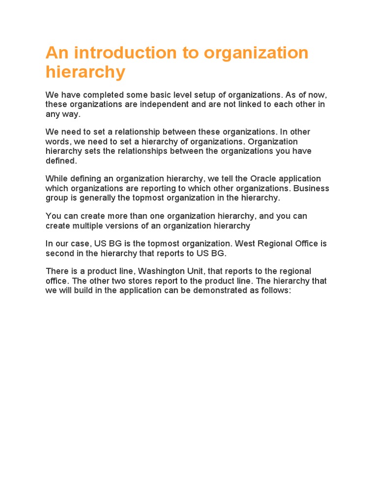 An Introduction To Organization Hierarchy | PDF
