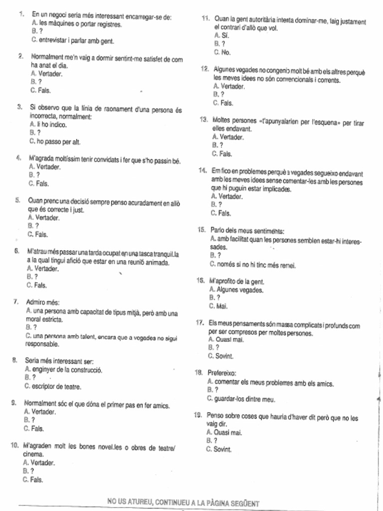 Test Personalidad 16 PF-5 PDF | PDF