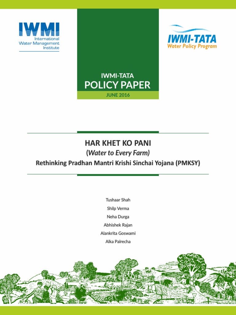 Policy Paper: Har Khet Ko Pani | PDF | Water | Agriculture